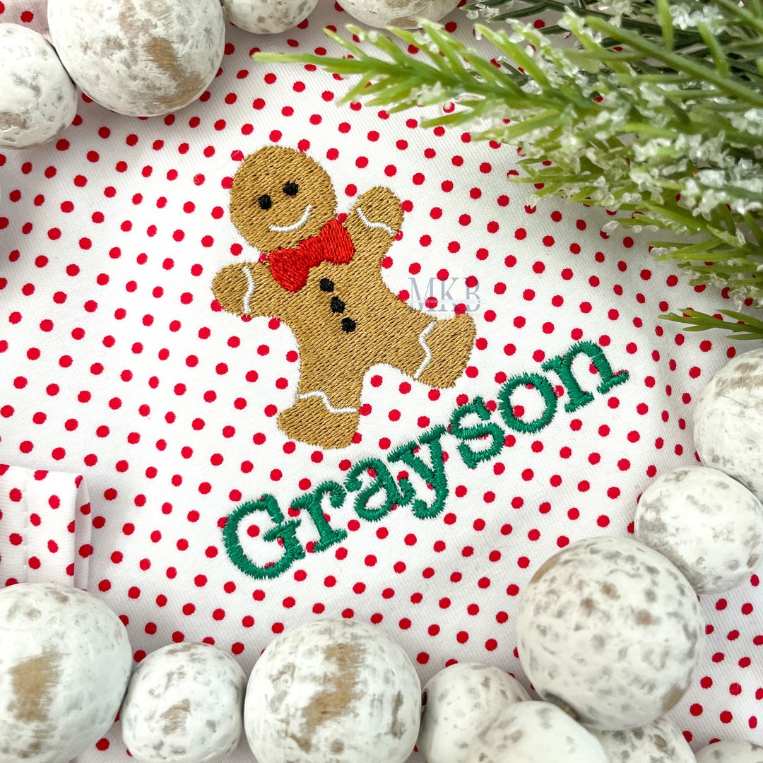 Gingerbread Boy Embroidery Design, Mini Gingerbread Cookie, Christmas ...