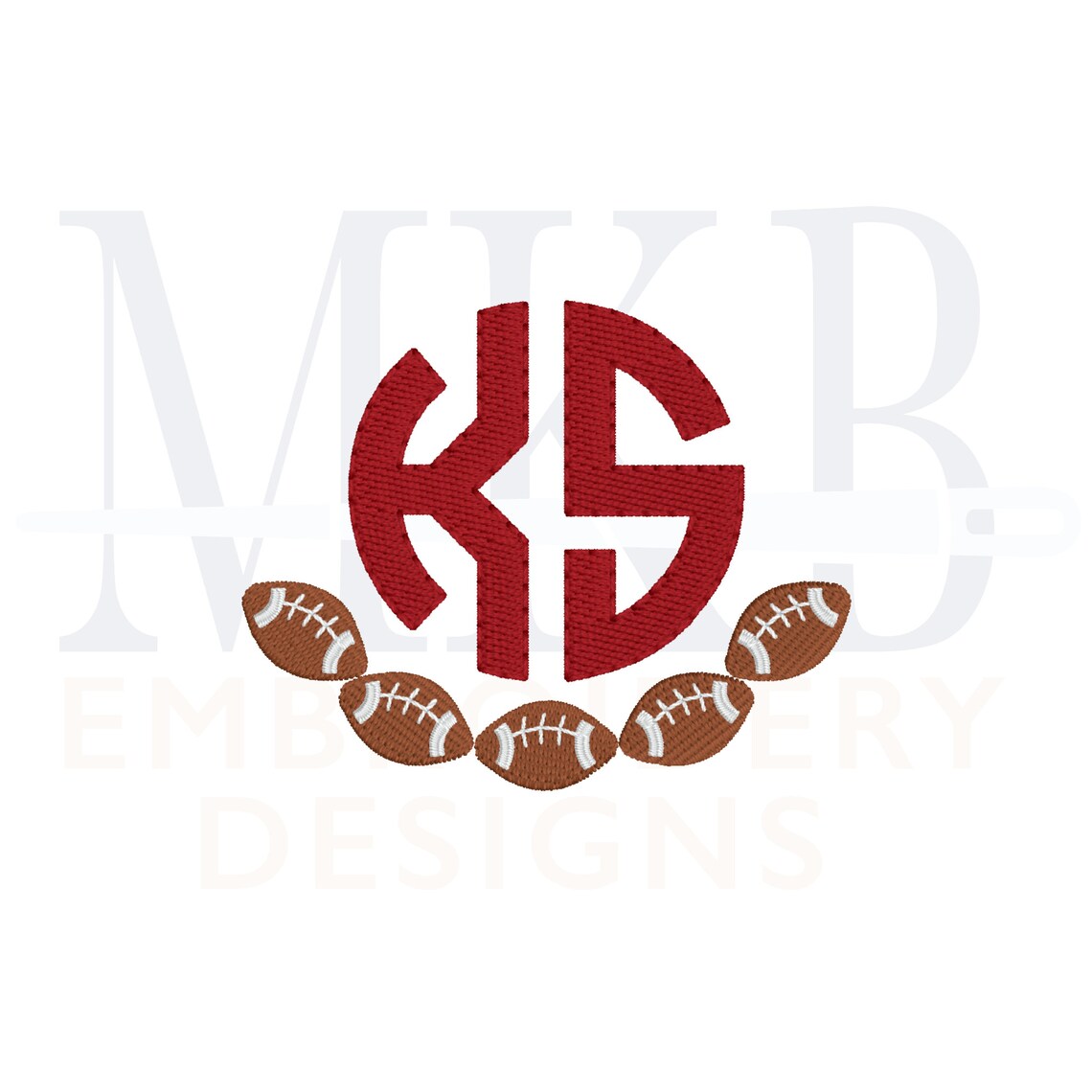 Football Laurel Frame, Football Monogram Frame, Sports Embroidery, Team ...