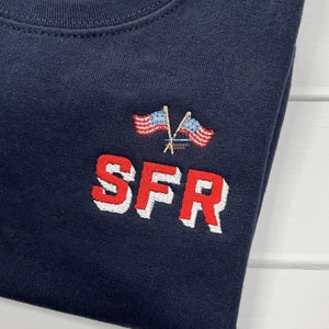 American Flag Embroidery Design, Mini Version 1 Light Fill Crossed ...