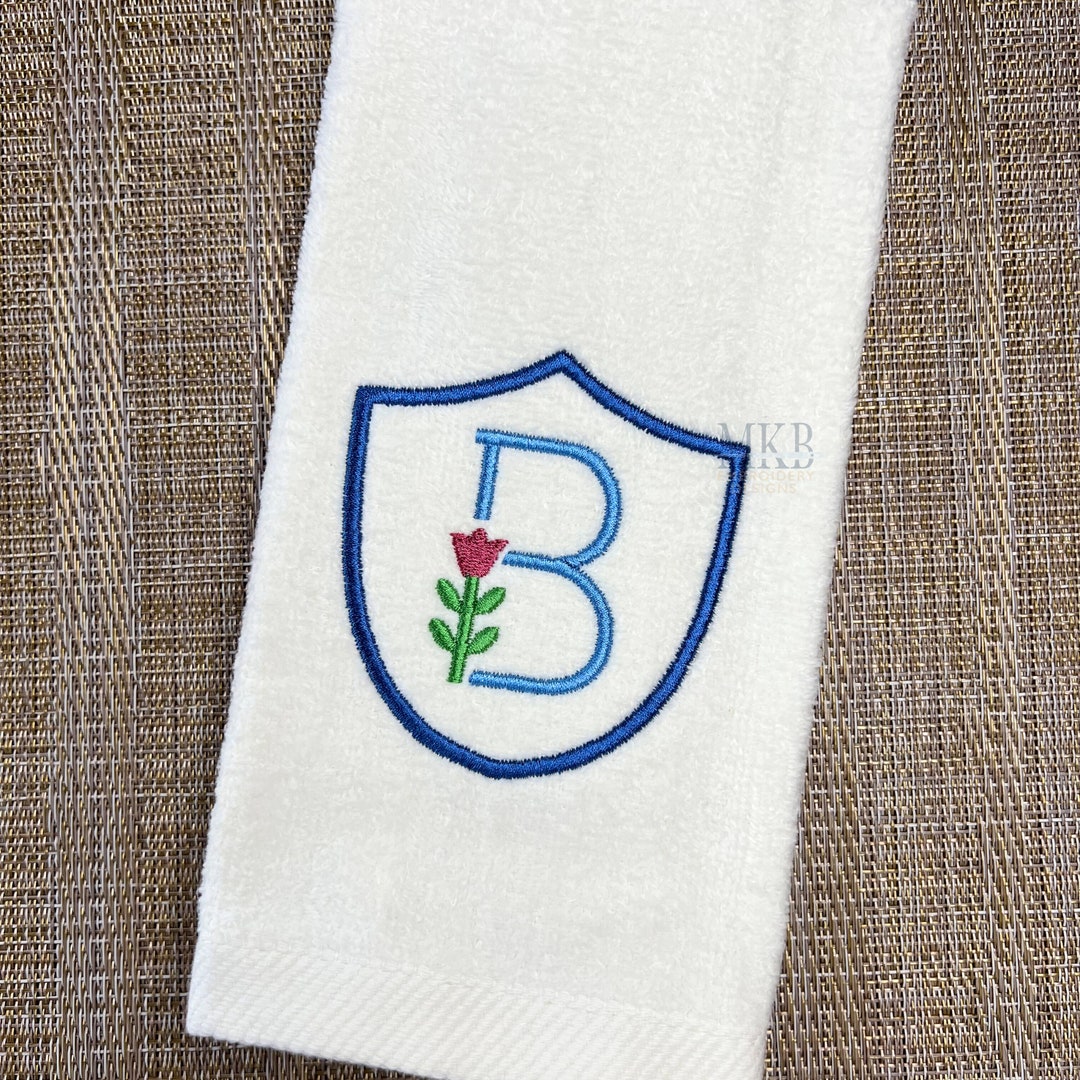 Crest Embroidery Design, Simple Monogram Frame, Shield Border, Satin ...