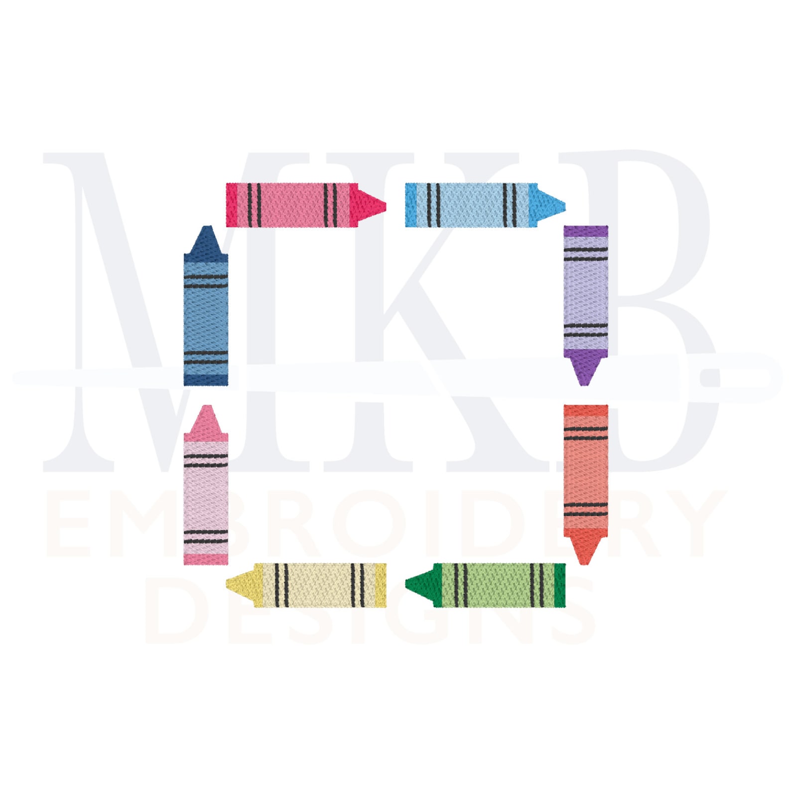 Crayon Frame, Square Crayon Monogram Frame, Back to School, First Day ...