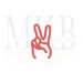 Peace Hand Sign Embroidery Design, Version 1, Mini Satin Stitch Machine ...