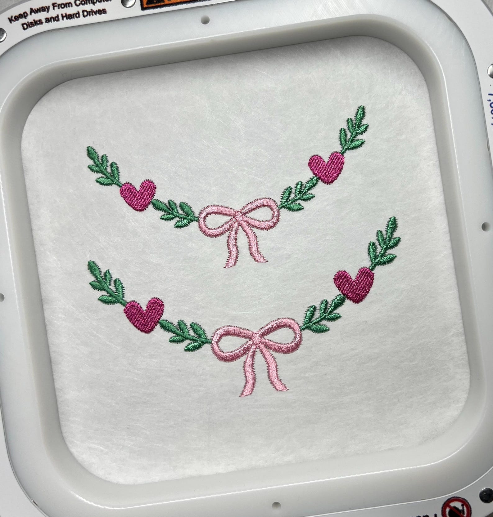 Heart Bow Laurel, Bow Greenery Frame, Mini Hearts and Bow Frame ...