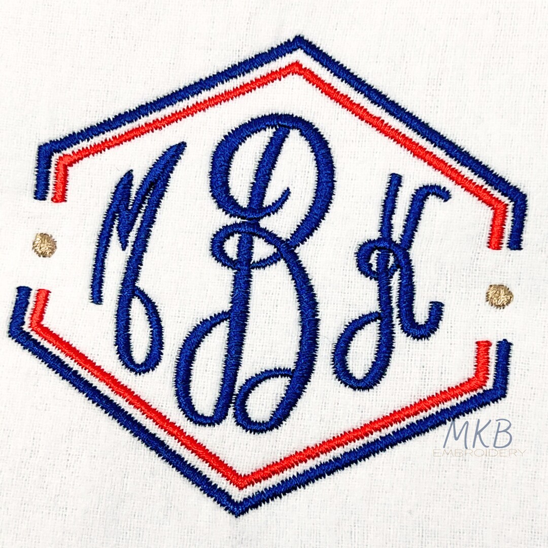 Amy Monogram Frame, Satin Stitch Machine Embroidery Design File ...