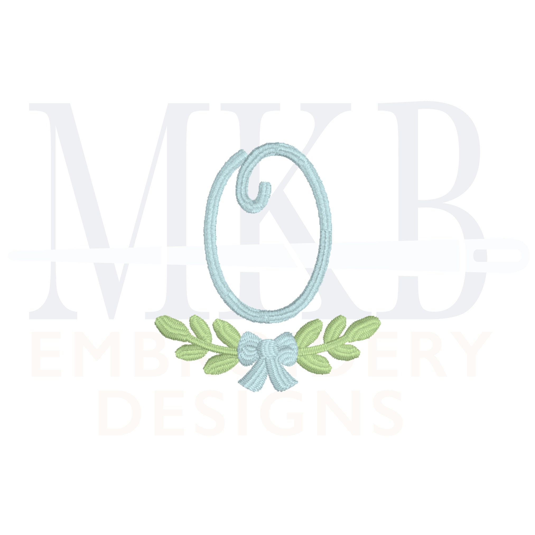 Bow Laurel, Mini Bow Embroidery, Bridal Embroidery, Greenery Wreath ...