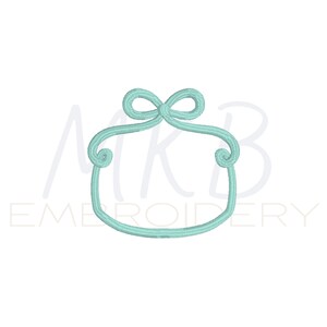 Bow Round Monogram Frame SMALL, Bow Top Monogram Frame, Bow Monogram ...