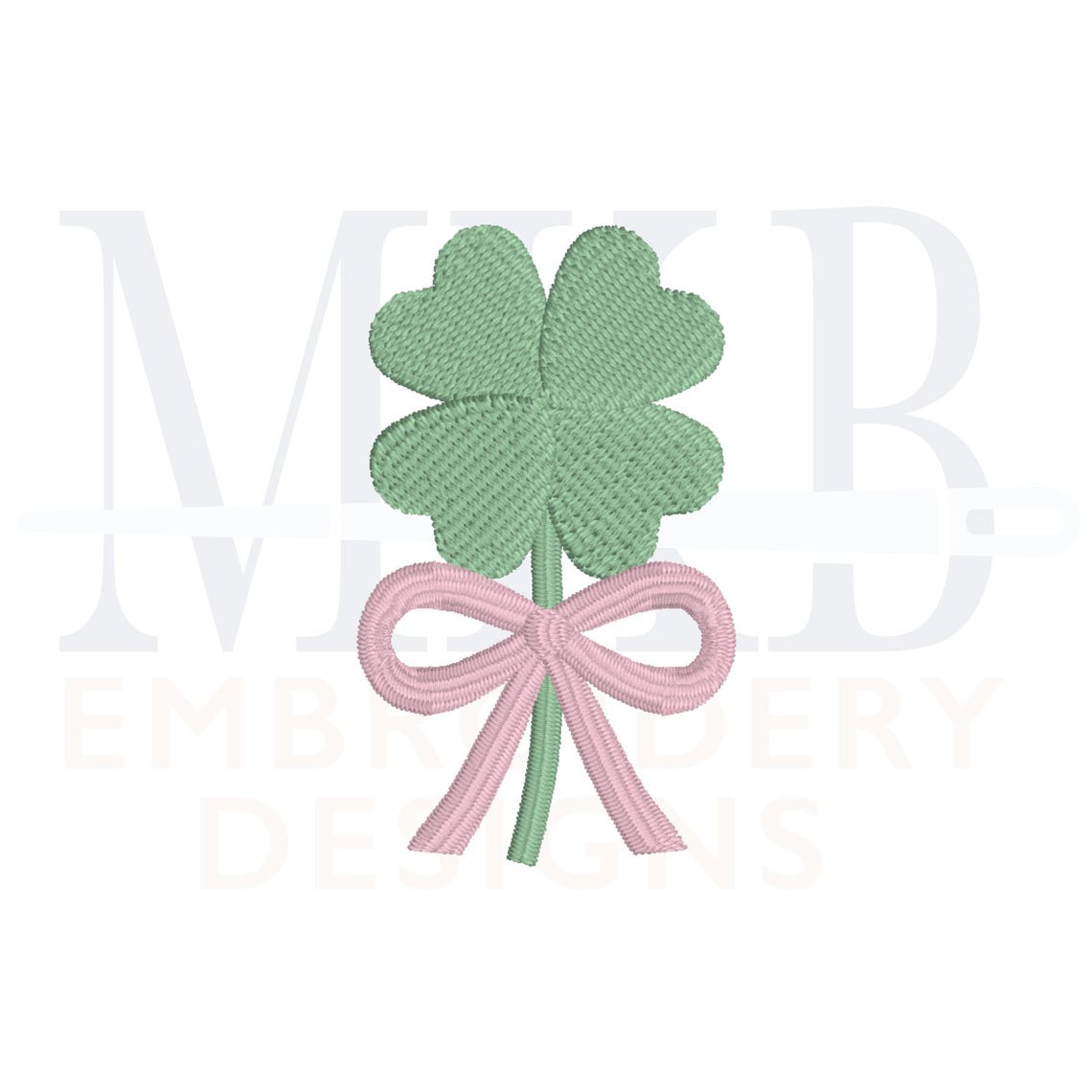Four Leaf Clover Bow Embroidery Design, Mini Irish Clover, St. Patrick ...