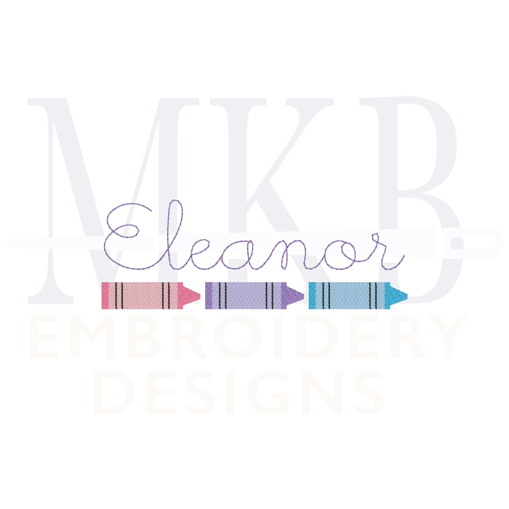 Crayon Trio LARGE, Crayon Embroidery Design, Back to School Embroidery ...