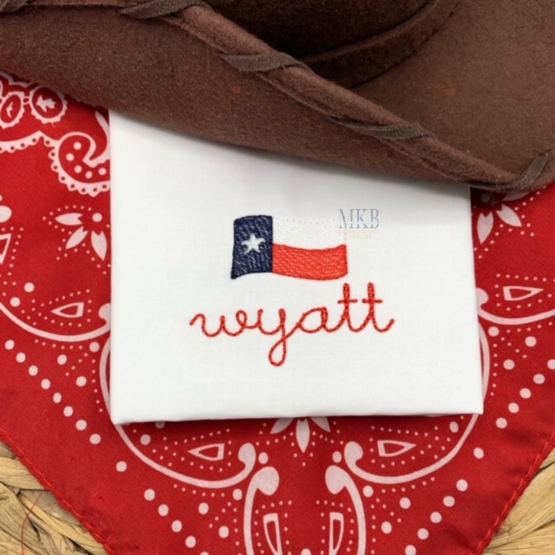 Texas Flag, Waving Flag, Light Fill Stitch, Mini Texas Flag, Tiny Texas ...