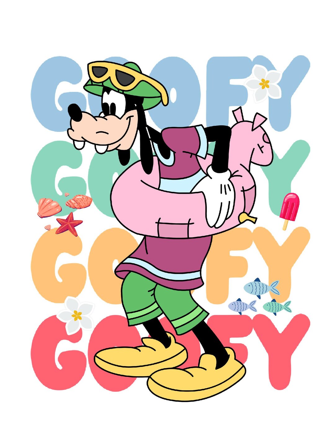 Goofy Summer Beach Digital Download - Etsy