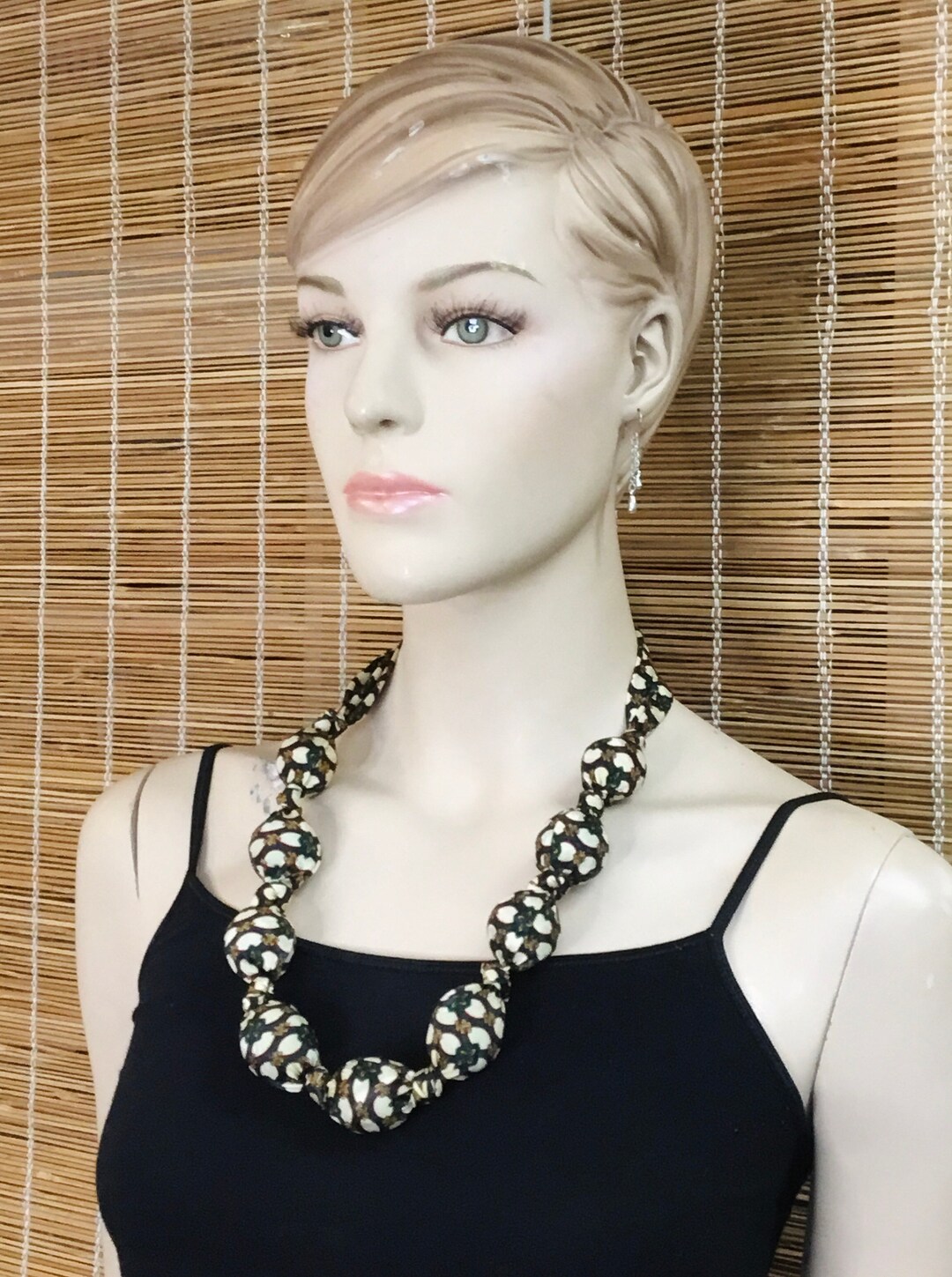 Repurposed Tie and Bead Necklace, Recycled Ties, Upcycled Neckties ...