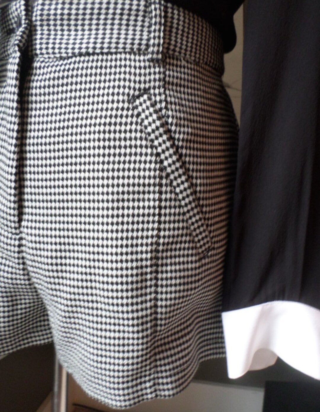 Vintage, Highwaisted, Black White Checkered SHORTS, Chic, Sz 8 - Etsy