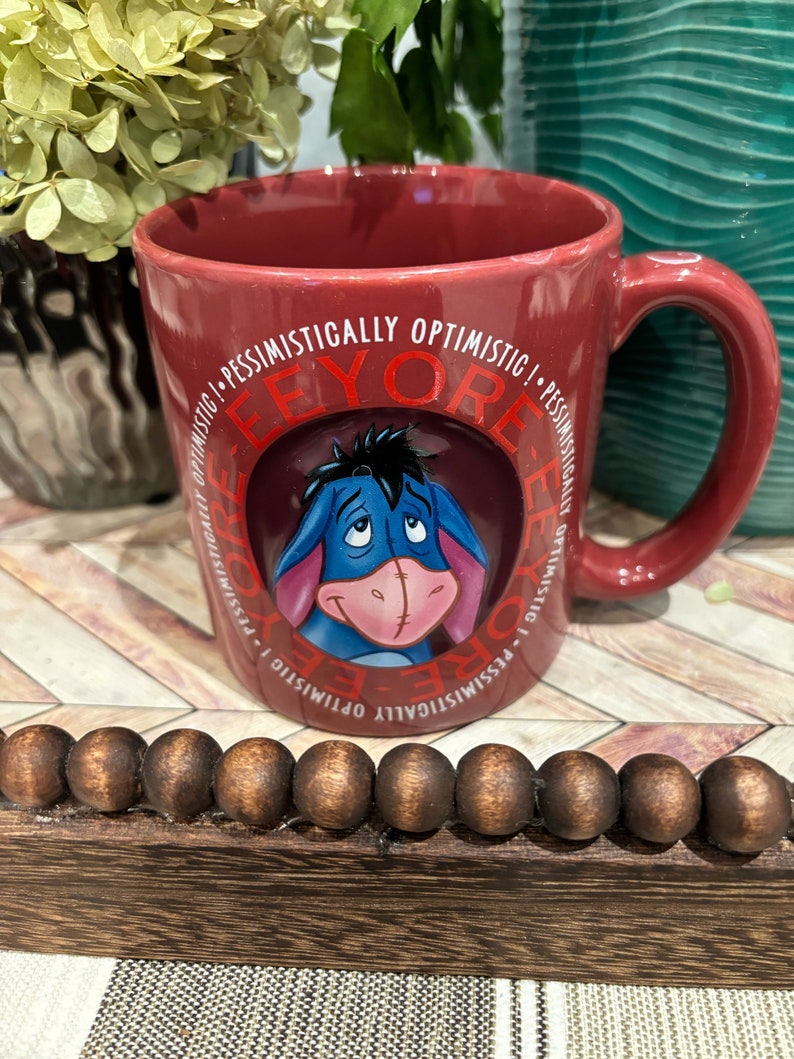 Winnie the Pooh's Eeyore Sculpted Pessimistically Optimist Large Mug - Etsy