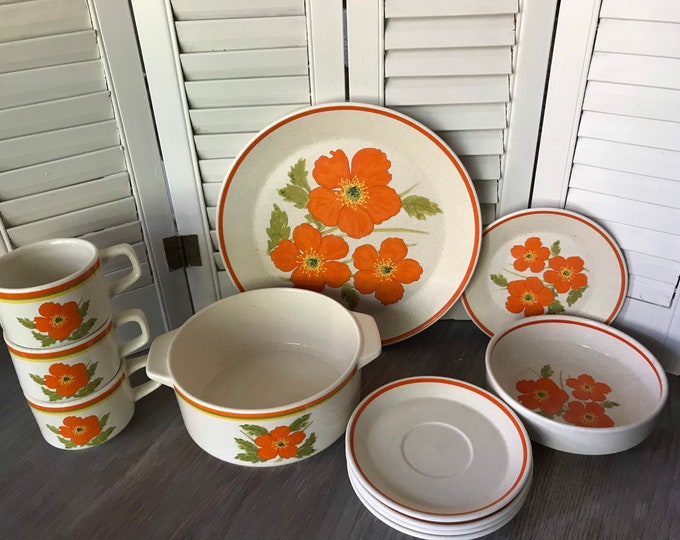 Lenox Temper-ware Temperware Groovy 70s Fire Flower Assorted Pieces - Etsy