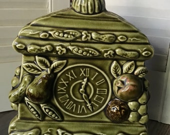 Avocado Green Clock - Etsy