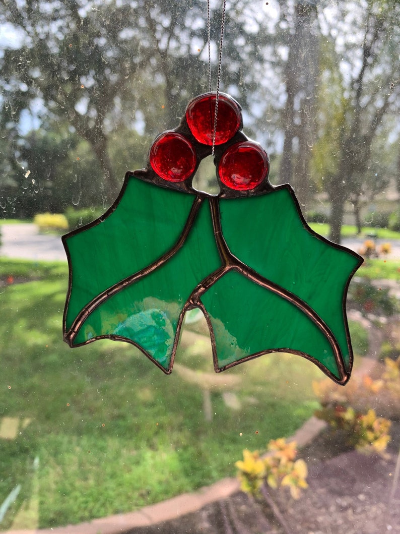 Stained Glass Holly - Etsy