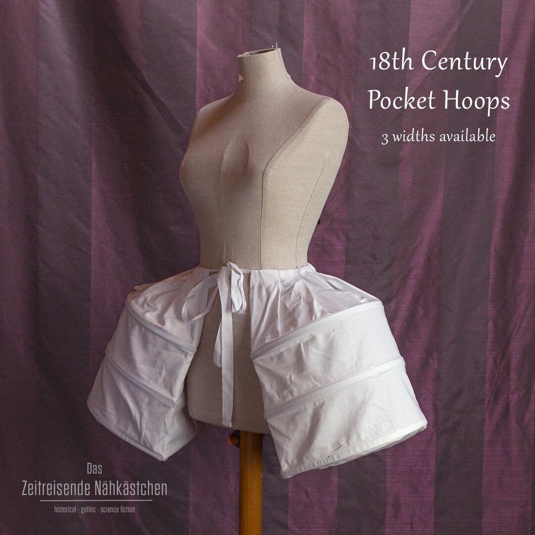 Historical Pocket Hoops for Georgian Era Gowns – Rococo Paniers, Three ...
