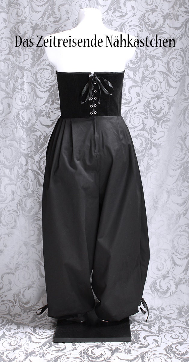 Overall With Corset Bodice and Harem Legs Gothic Wave | Etsy