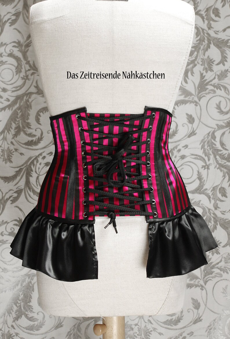 Corset, Underbust Corset, Waist Cincher, With Stripes and Skirts ...
