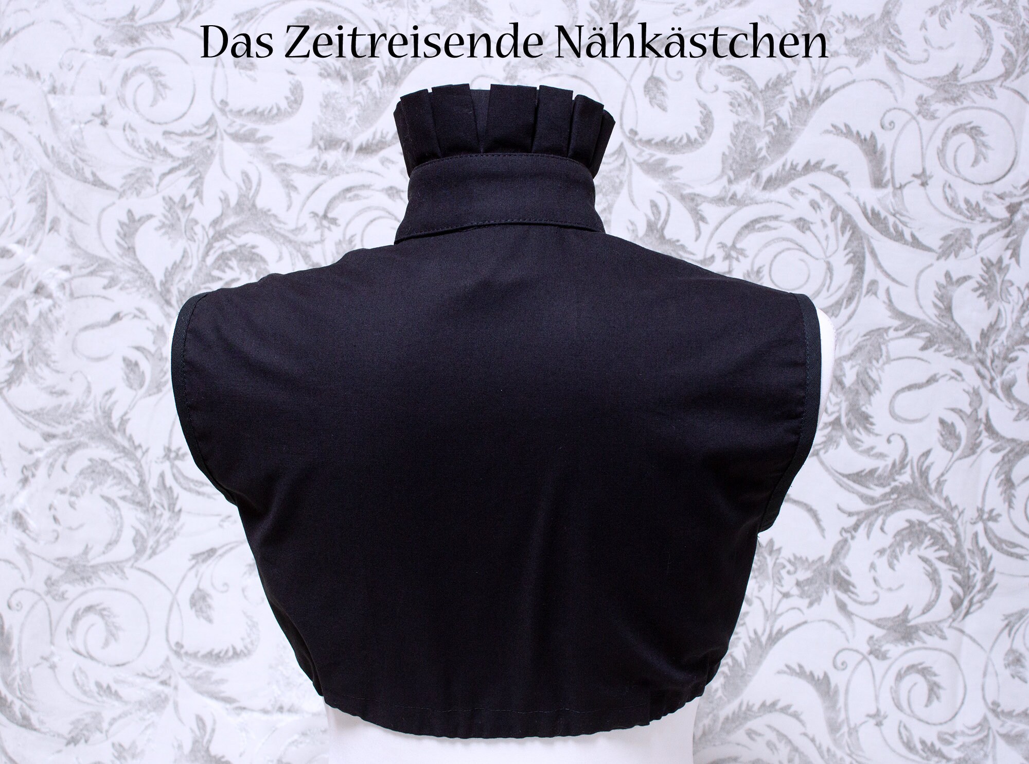 Elizabethan Partlet Black With Metal Thread Embroidery - Etsy