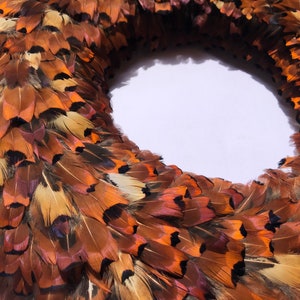 PLUCKING FABULOUS - Pheasant Feather Wreath - Orange - Decorative ...