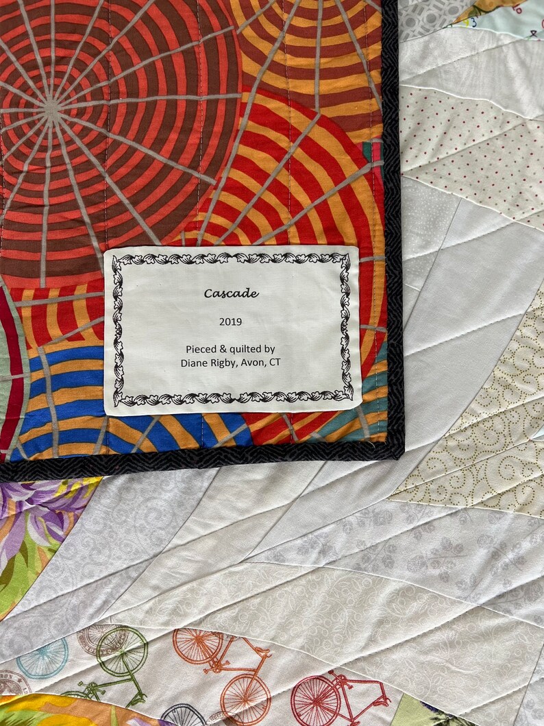 TWIN QUILT 'waterfall Cascade' 100% Cotton Scrappy Twin or Large ...