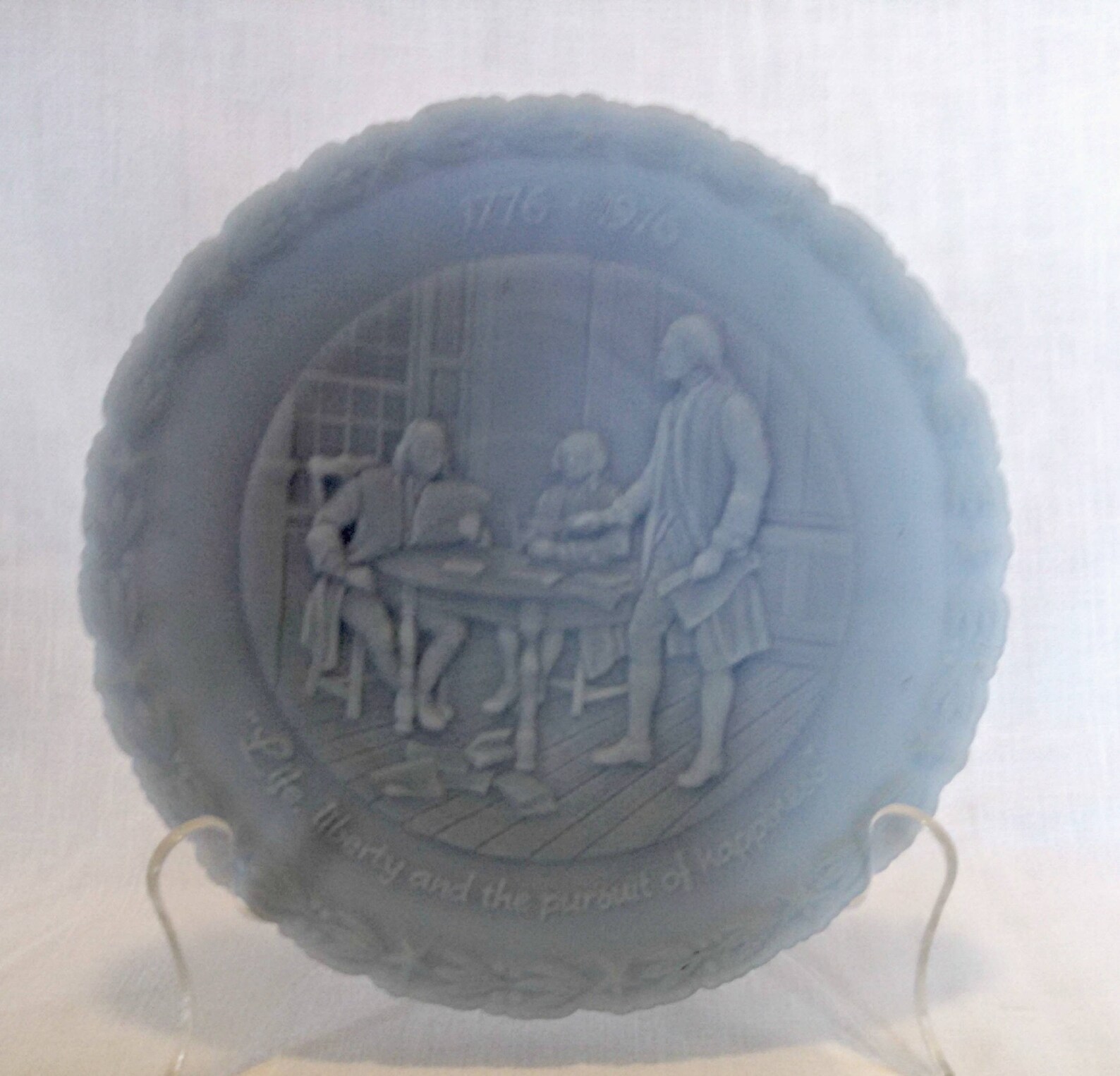 Fenton Bicentennial Plate, life, Liberty & the Pursuit of Happiness ...