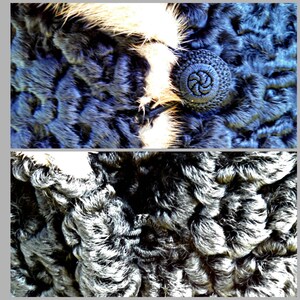 Vintage Women's Astrakhan Fur Coat, Authentic Black Astrakhan Persian ...