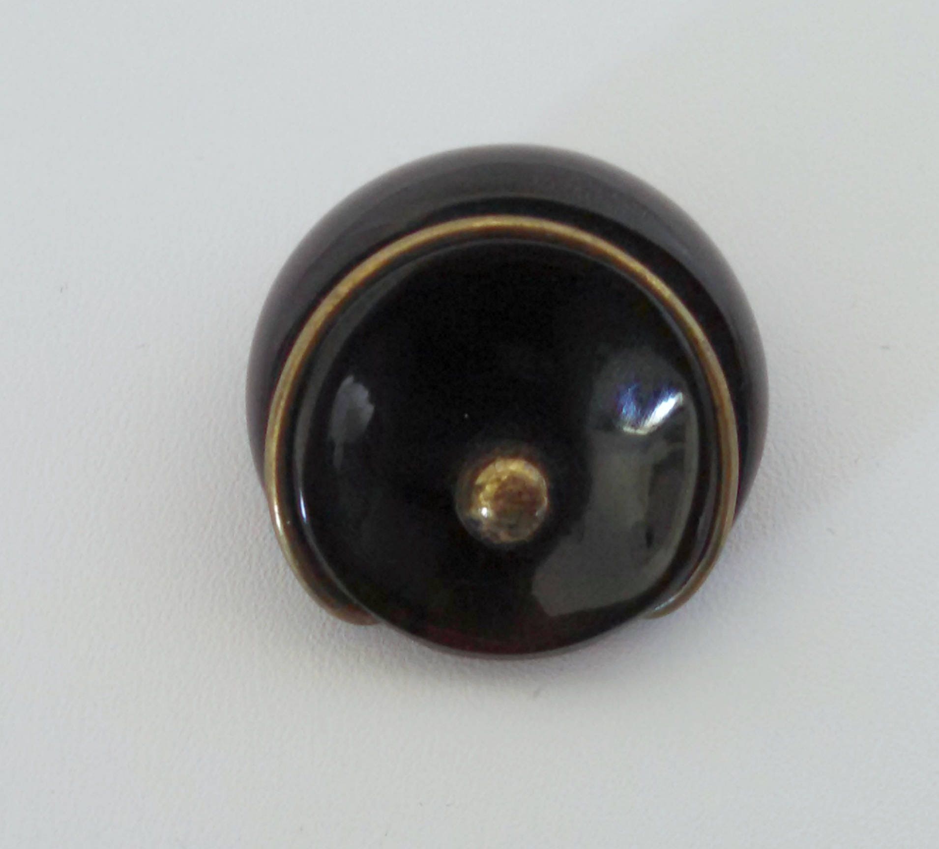 Vintage Bakelite Dress Clip, Dark Bakelite and Brass, Art Deco, Circa ...