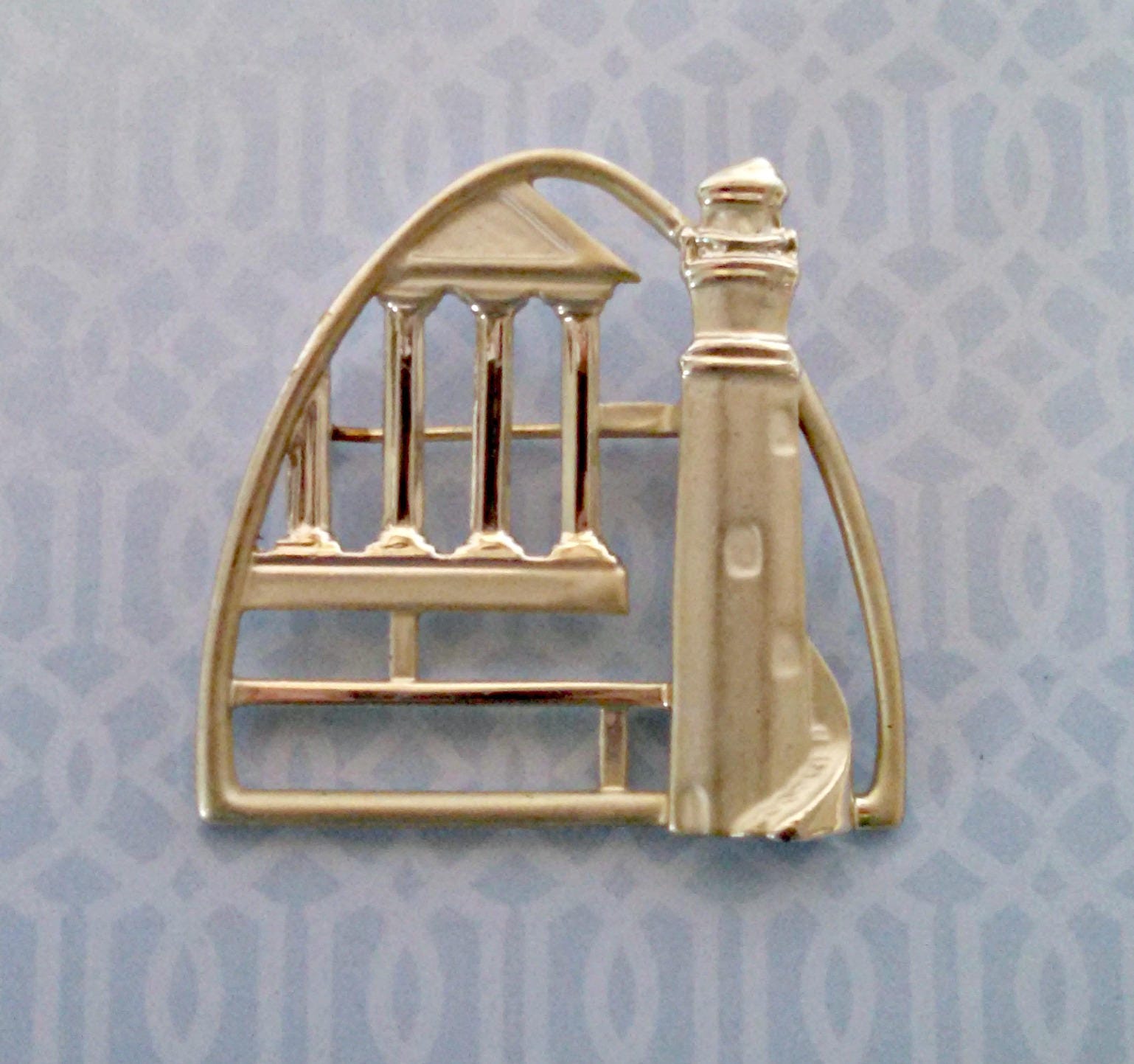 Vintage Brooch, Gold Tone Lighthouse Brooch by American Jewelry Company ...
