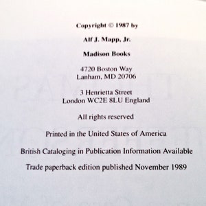 Vintage Book, "thomas Jefferson, A Strange Case of Mistaken Identity ...