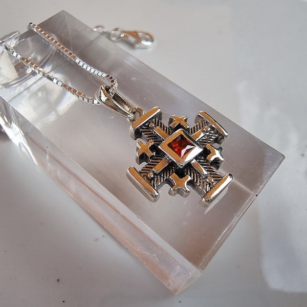 Cross Israel Necklace - Etsy