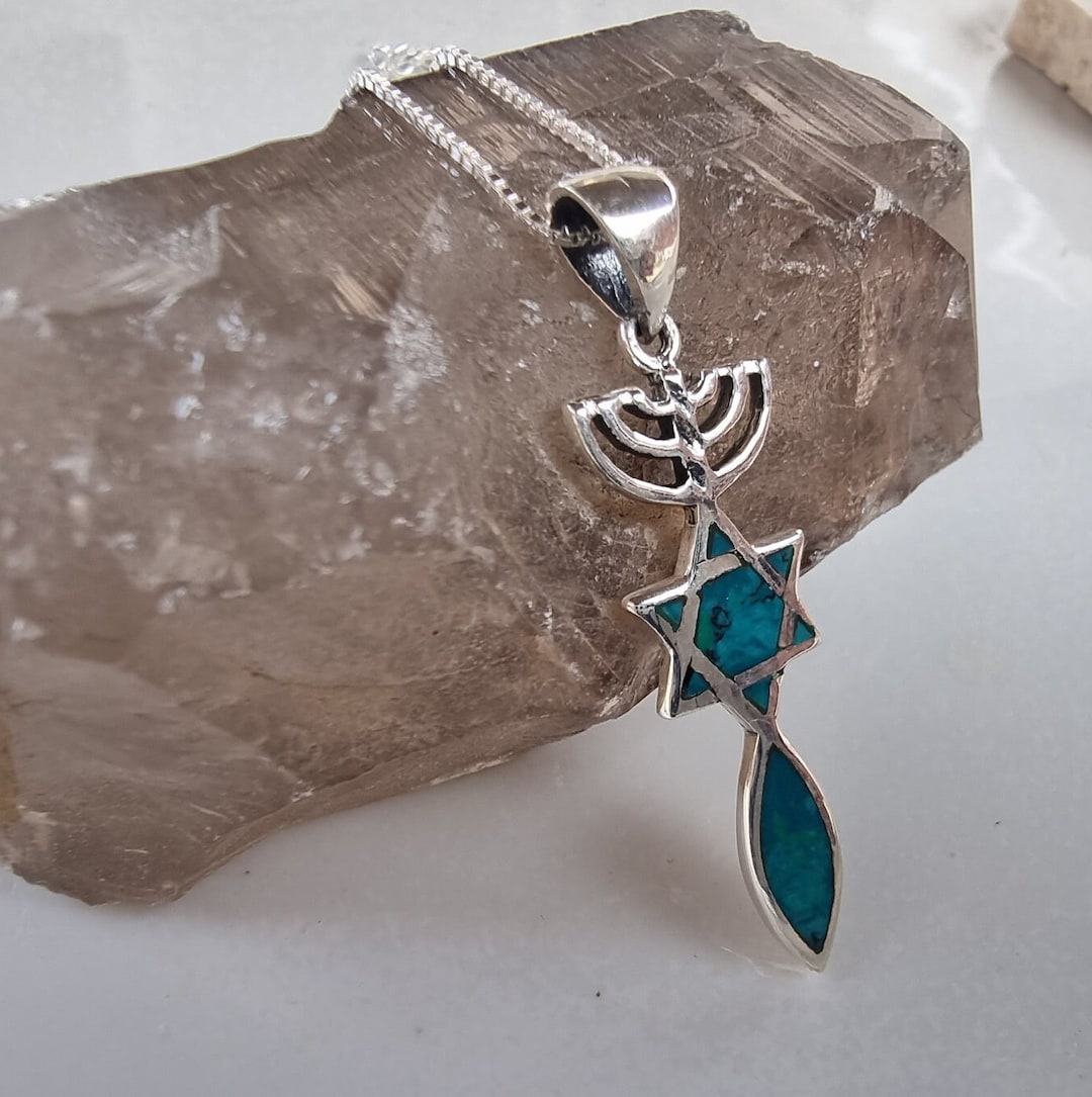 Messianic Jerusalem Seal Pendant Necklace 925 Sterling Silver With ...