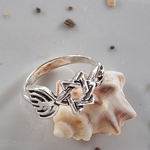Dainty Messianic 925 Sterling Silver Ring, Plain Silver David Star ...