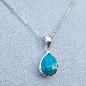Teardrop Silver Pendant With Eilat Stone, Turquoise Eilat Stone ...