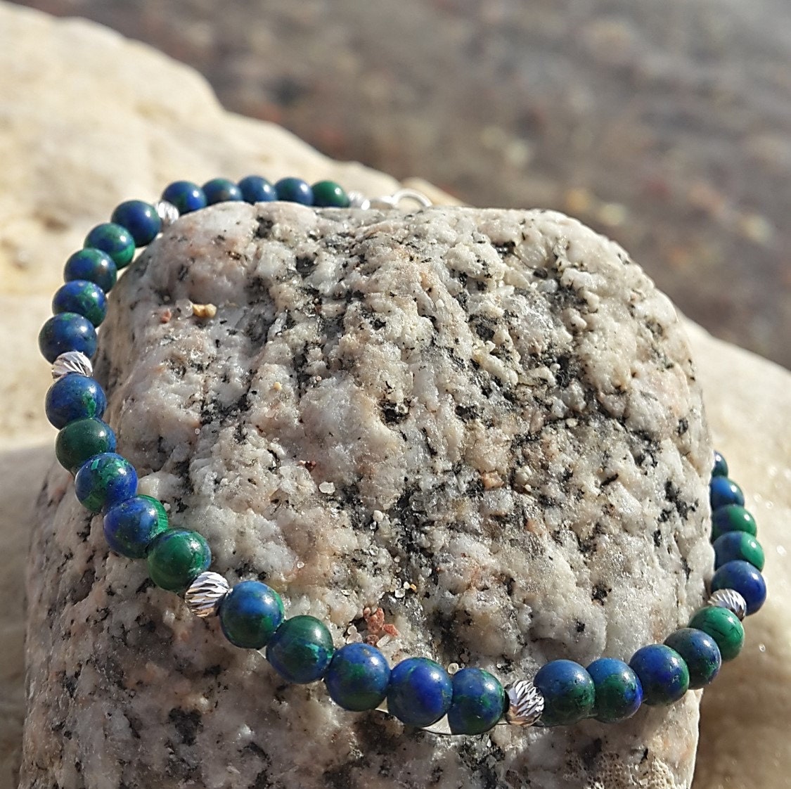 Eilat Stone Bracelet King Solomon Stone Malachite Crystal | Etsy