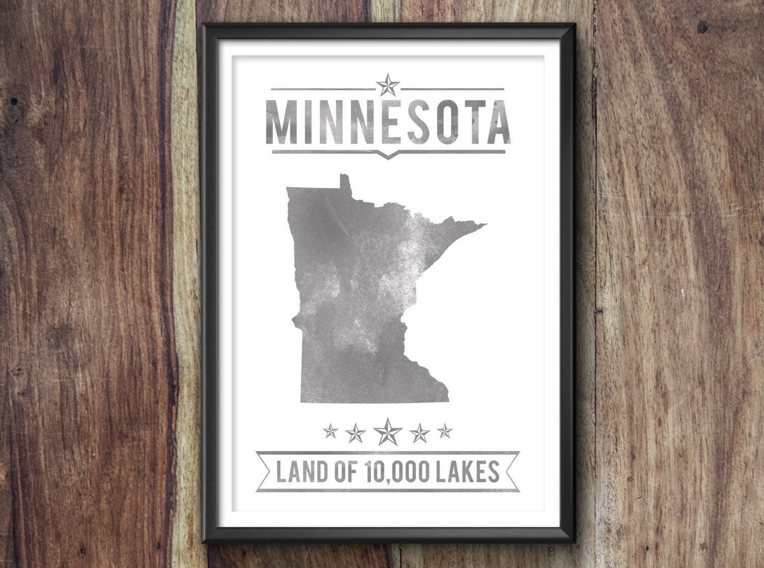 MINNESOTA State Typography Print Typography Poster Minnesota - Etsy