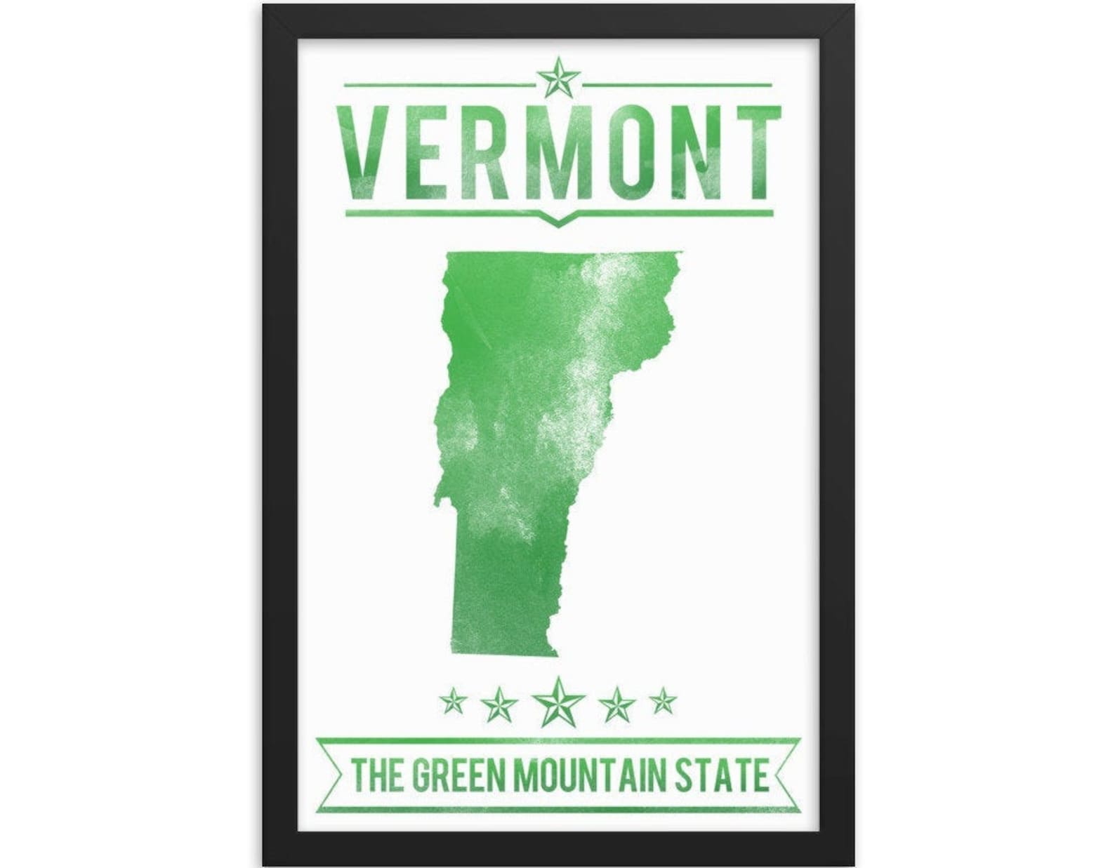 VERMONT State Typography Print Typography Poster Vermont - Etsy