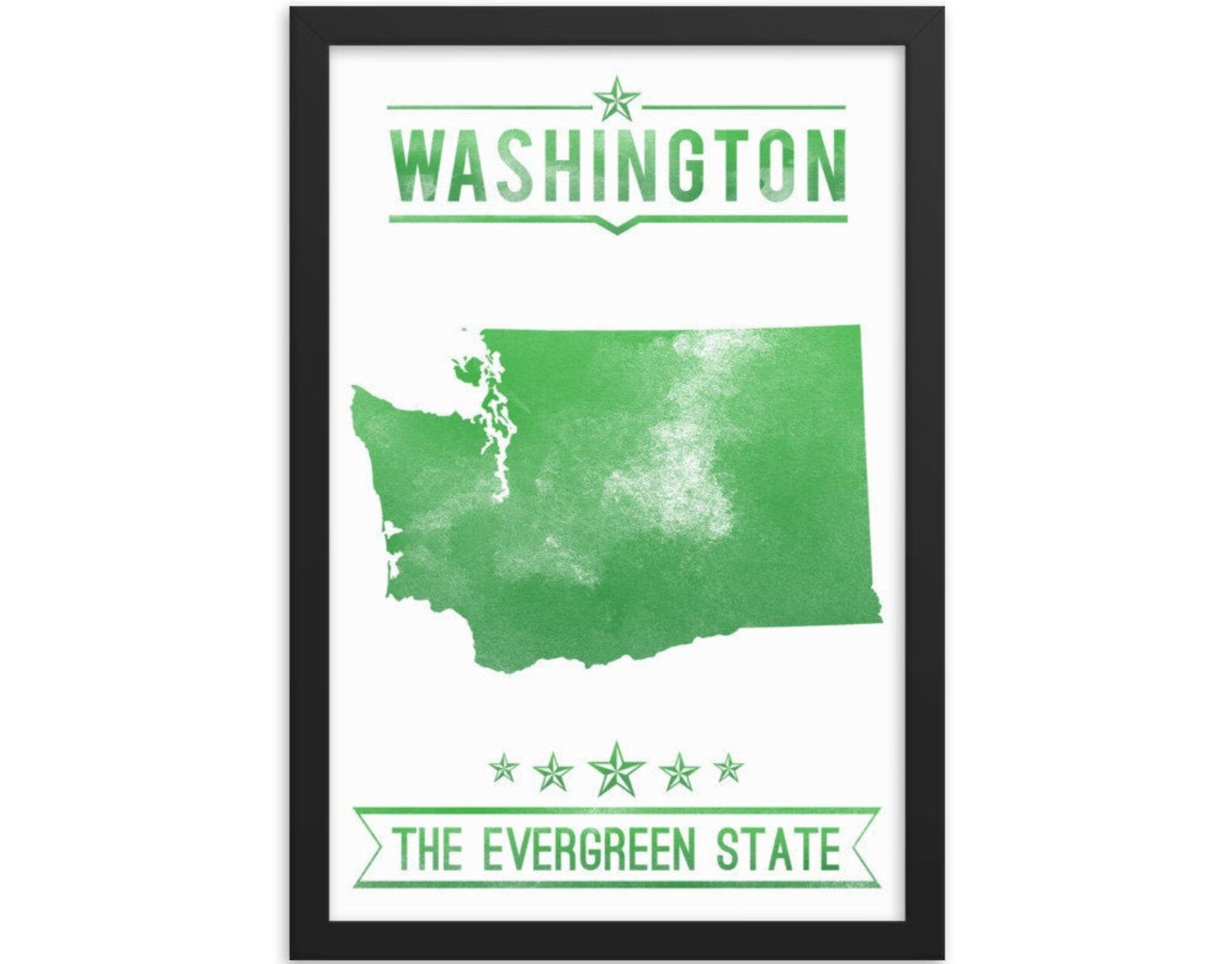 WASHINGTON State Typography Print Typography Poster - Etsy