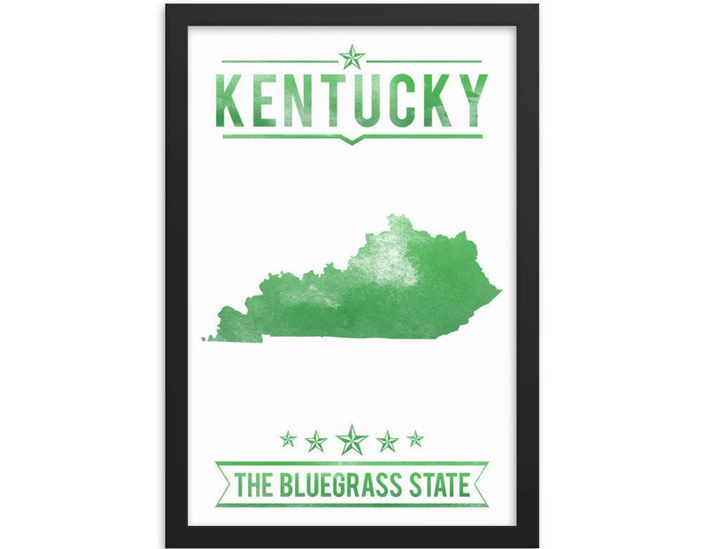 KENTUCKY State Typography Print Typography Poster Kentucky | Etsy
