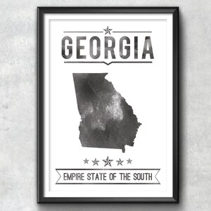 GEORGIA State Typography Print, Typography Poster, Georgia Poster ...