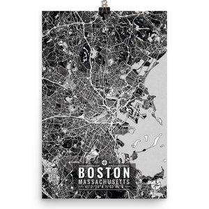 BOSTON Map, Boston Wall Art, Boston Map Art, Map Art, Map Print, Boston ...