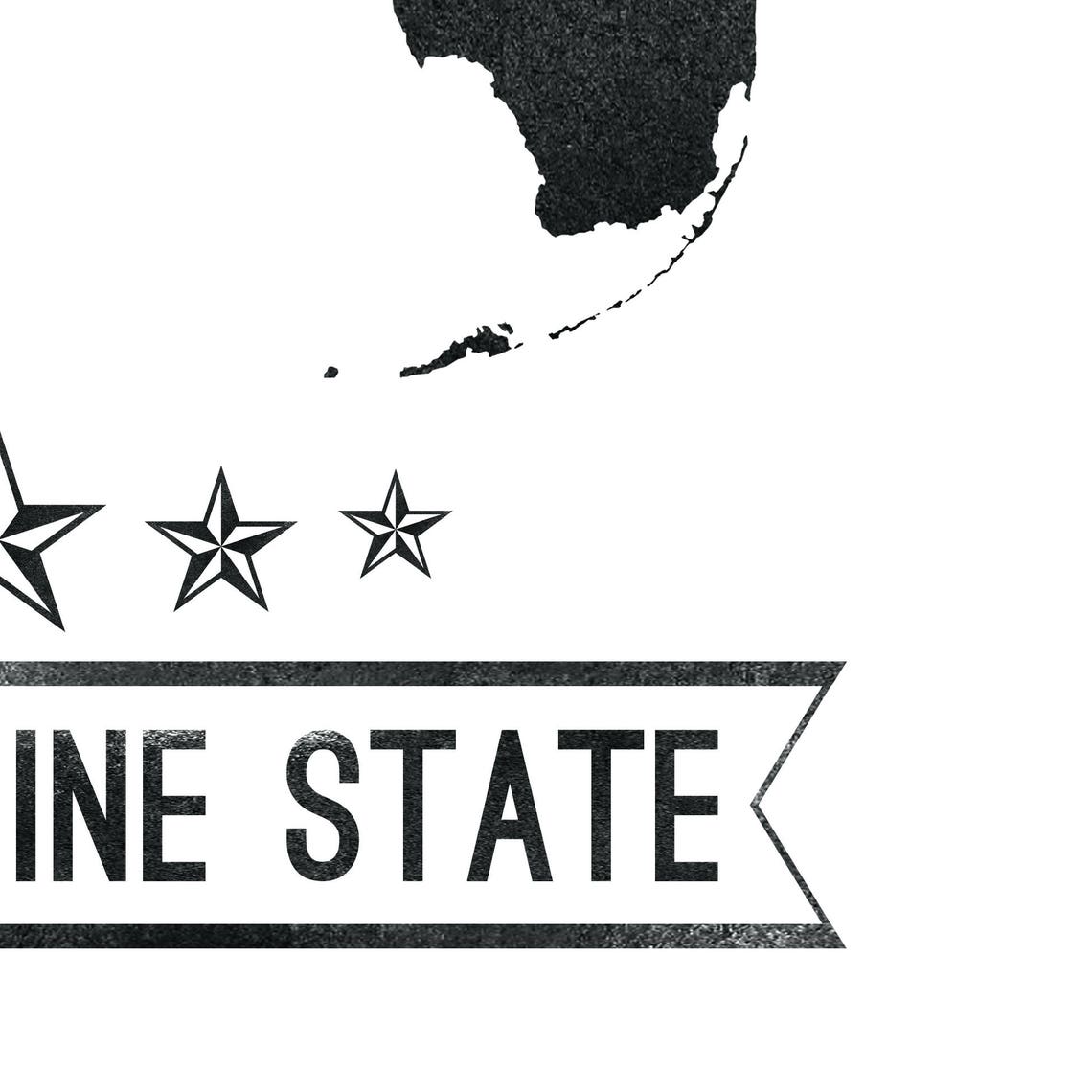 FLORIDA State Typography Print Typography Poster Florida | Etsy