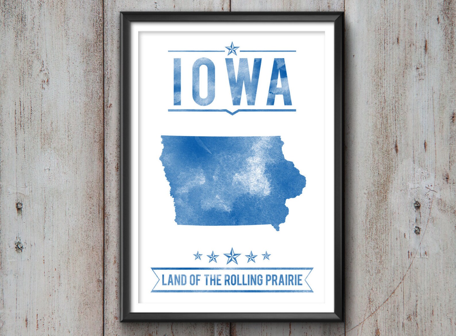 IOWA State Typography Print Typography Poster Iowa Poster - Etsy