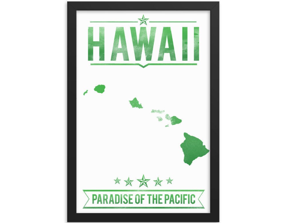 HAWAII State Typography Print Typography Poster Hawaii - Etsy