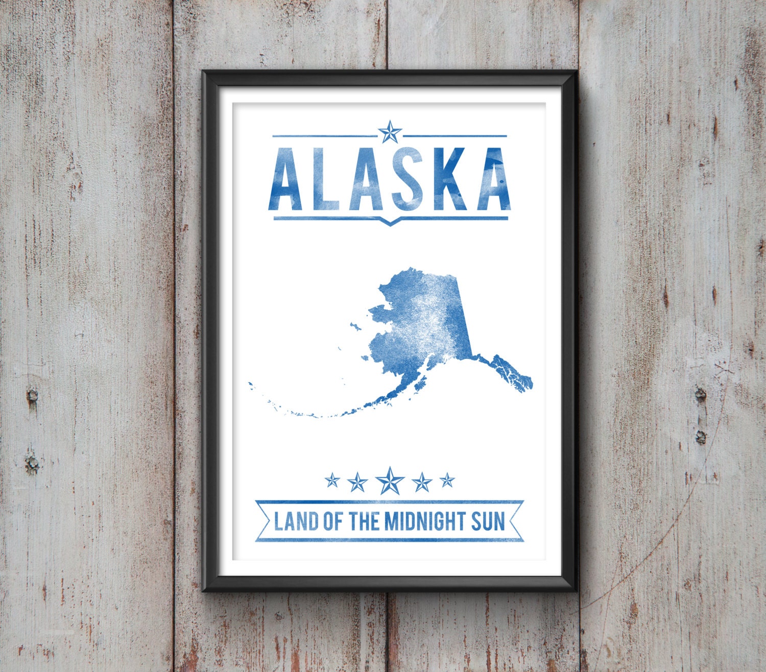 ALASKA State Typography Print Typography Poster Alaska | Etsy