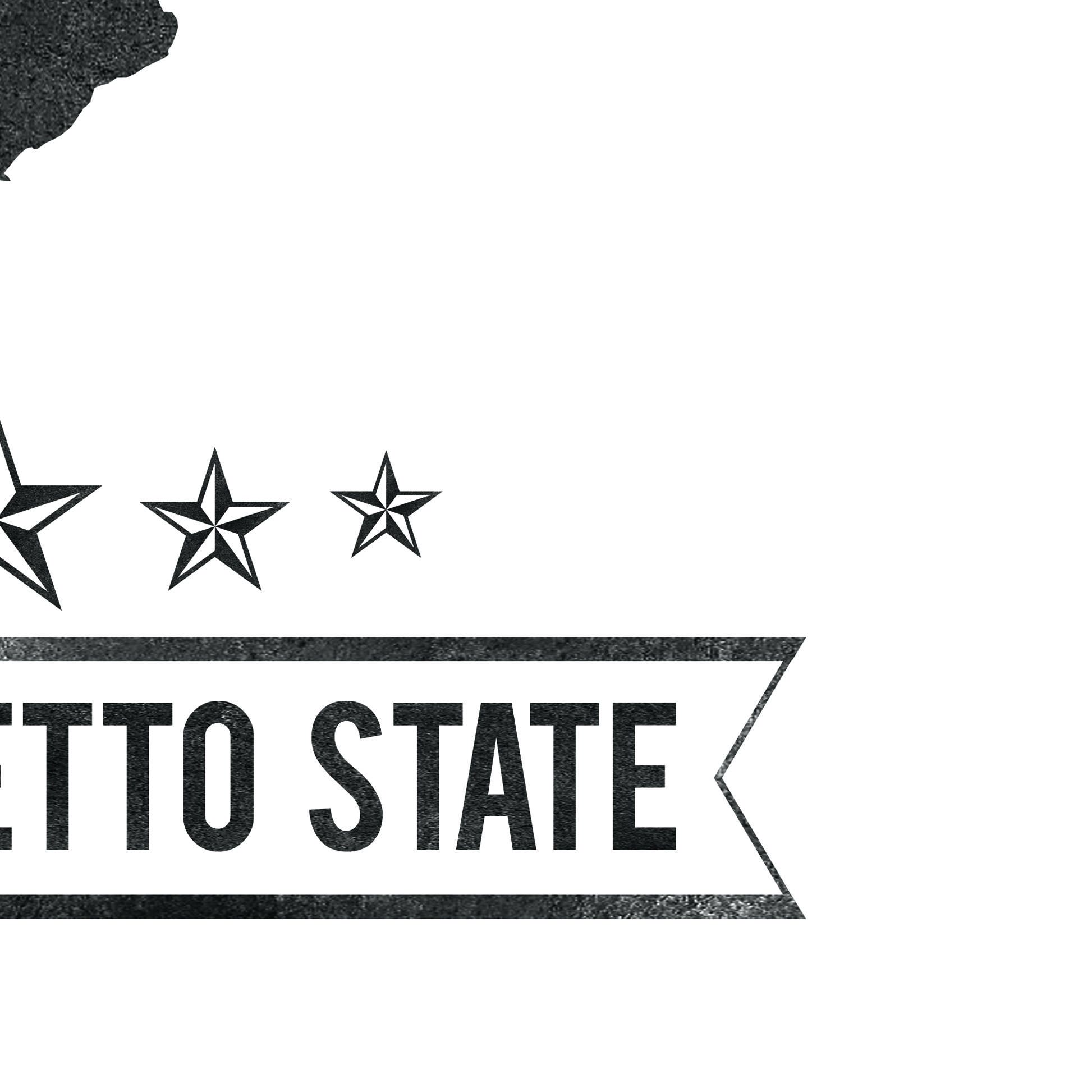 SOUTH CAROLINA State Typography Print Poster South Carolina - Etsy