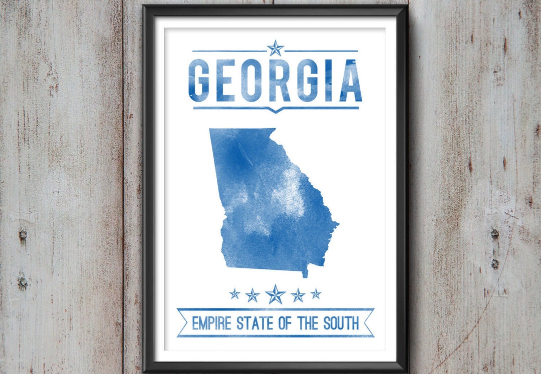 GEORGIA State Typography Print, Typography Poster, Georgia Poster ...