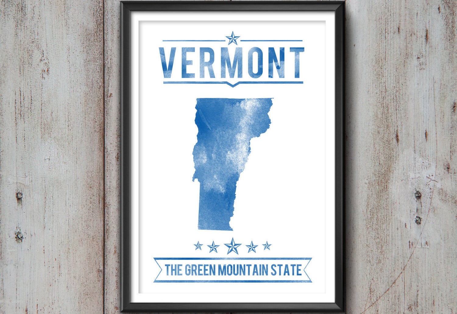 VERMONT State Typography Print Typography Poster Vermont - Etsy