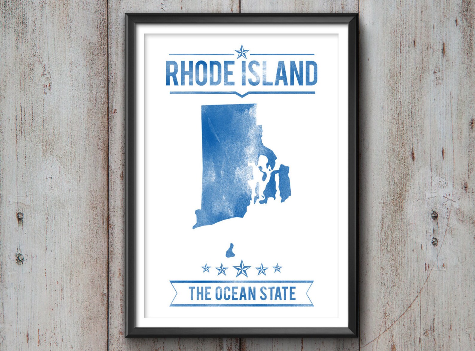 RHODE ISLAND State Typography Print Typography Poster Rhode - Etsy